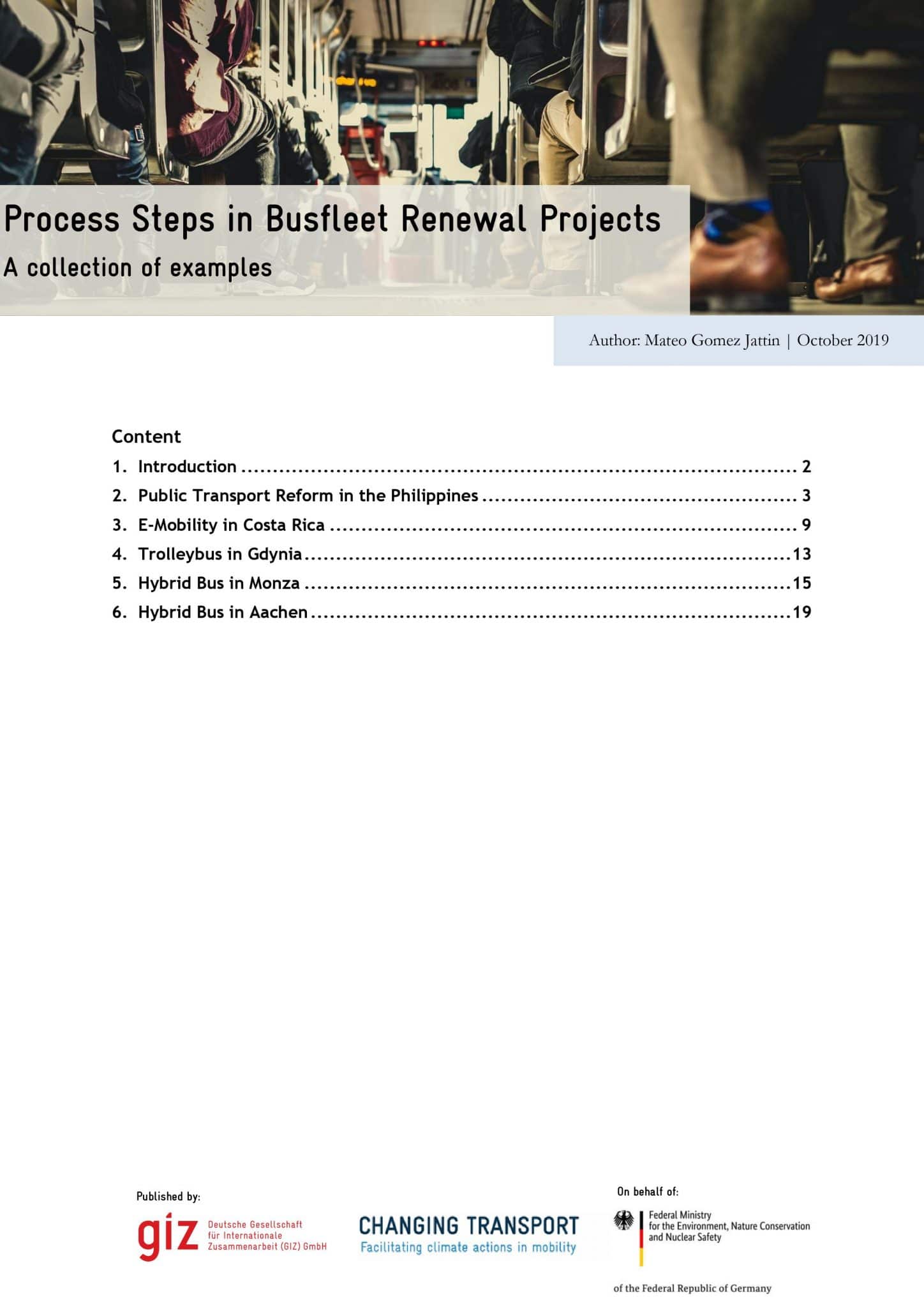 Process Steps in Busfleet Renewal Projects - Changing Transport